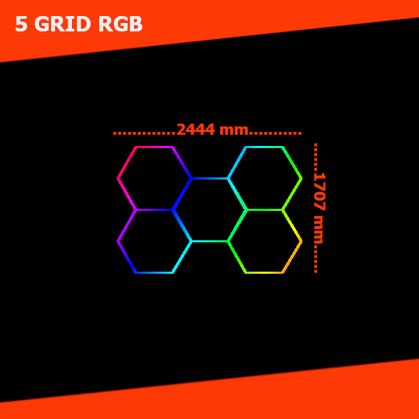 Hexagon Lighting RGB 5 Grid System — epicmancave.com