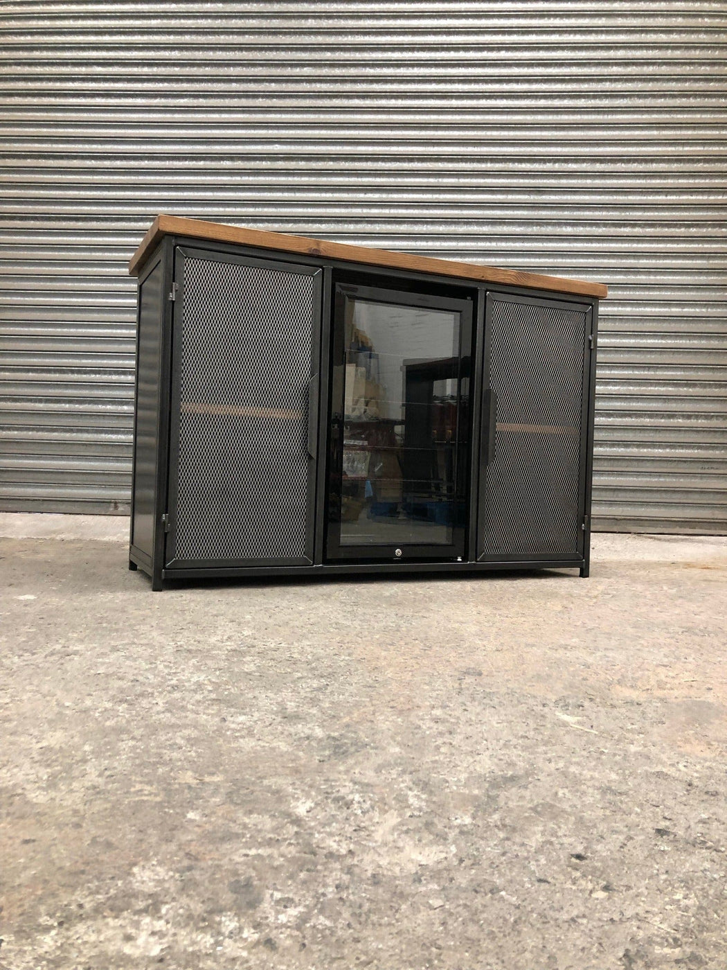 RSD Furniture Industrial Drinks Cabinet Sideboard with integrated beer — epicmancave.com